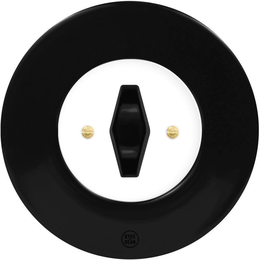 Classic Porcelain Black Diamond Rotary Domino Switch Dyke And Dean