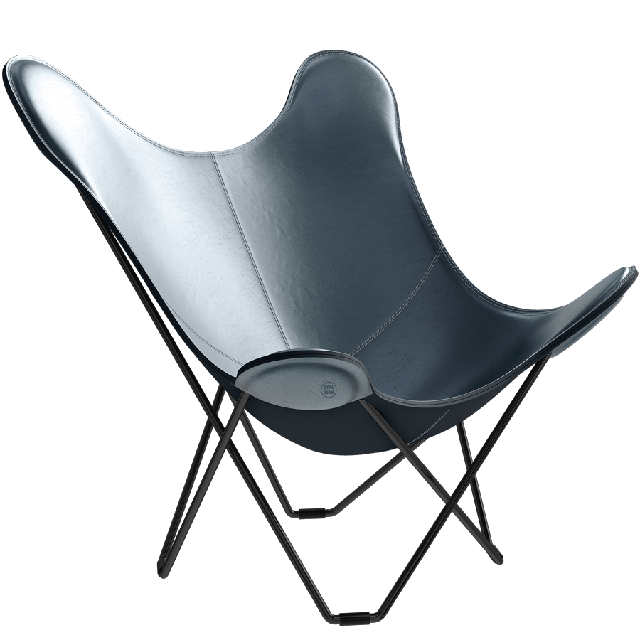 CUERO BUTTERFLY CHAIR CRUDE - BLACK FRAME - DYKE & DEAN