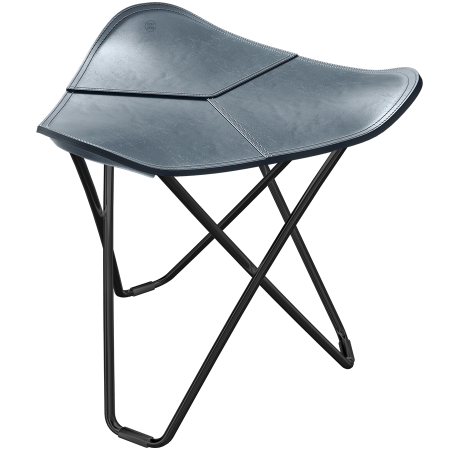 CUERO FLYING GOOSE STOOL POLO - BLACK FRAME - DYKE & DEAN