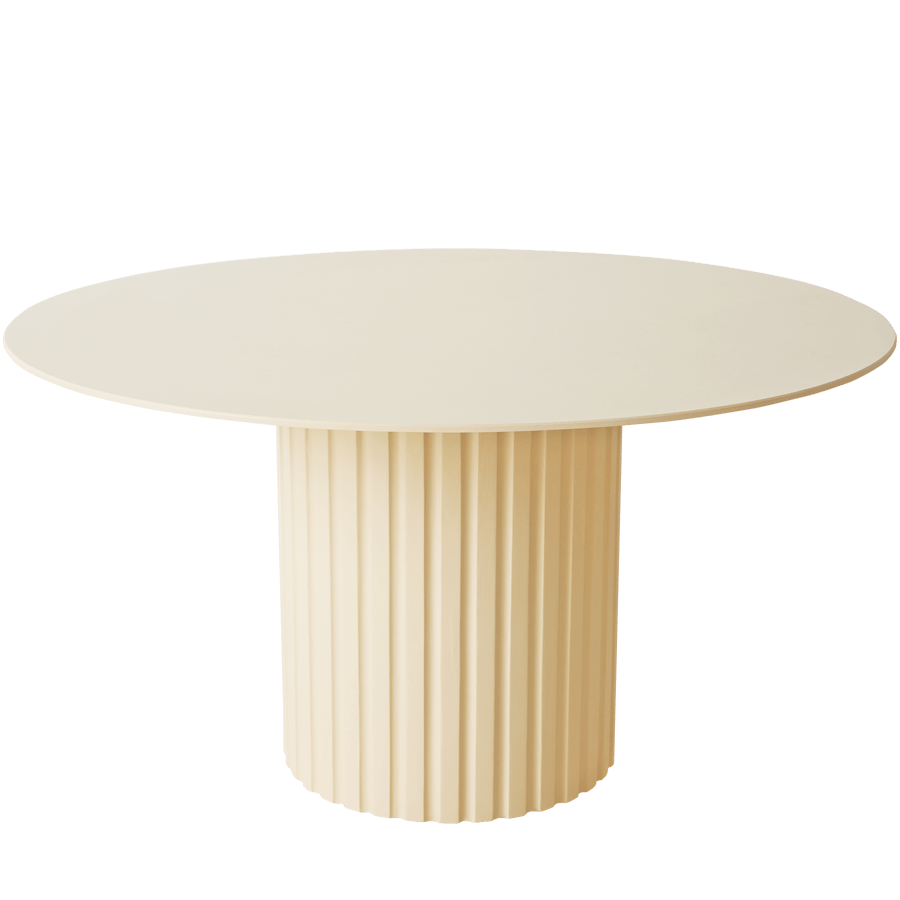 HKLIVING DINING TABLE ROUND 130CM CREAM - DYKE & DEAN