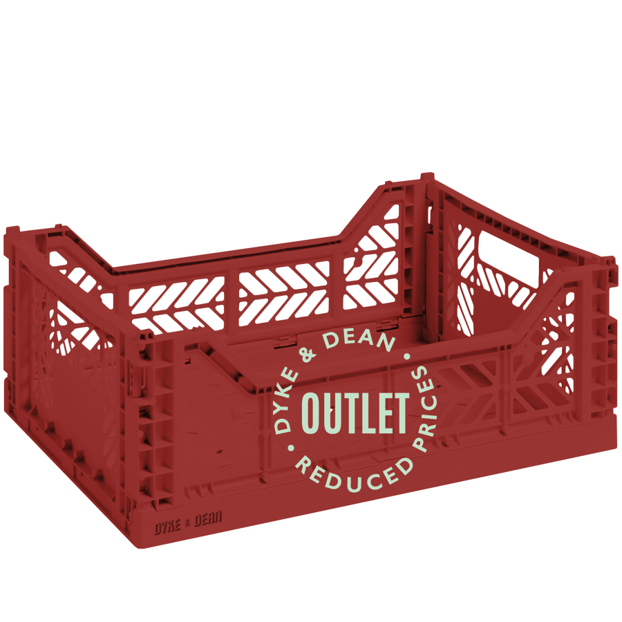 MIDI STACKING CRATE TILE RED OUTLET - DYKE & DEAN