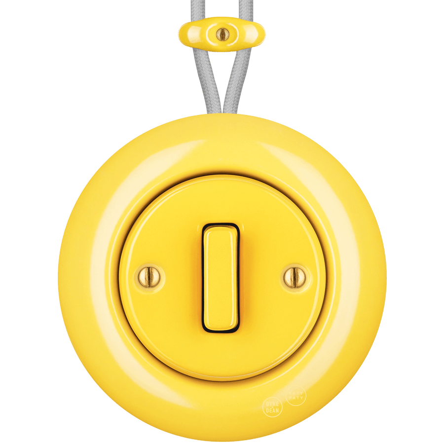 PORCELAIN KATY PATY COLONA ROUND SURFACE MOUNTED SLIM BUTTON SWITCH ...