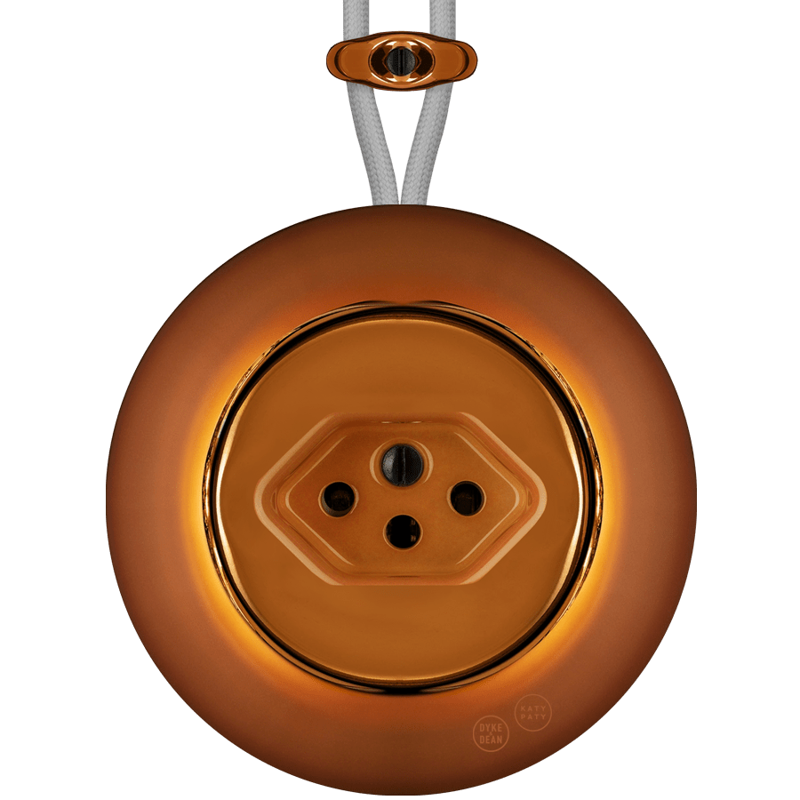 PORCELAIN KATY PATY COLONA ROUND SURFACE MOUNTED SWISS SOCKET BRONZE ...