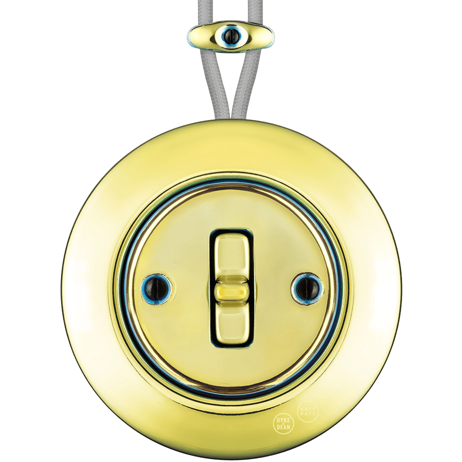 PORCELAIN KATY PATY COLONA ROUND SURFACE MOUNTED TOGGLE BUTTON SWITCH ...