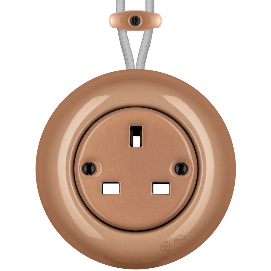 PORCELAIN KATY PATY COLONA ROUND SURFACE MOUNTED UK SOCKET DERMA - DYKE ...