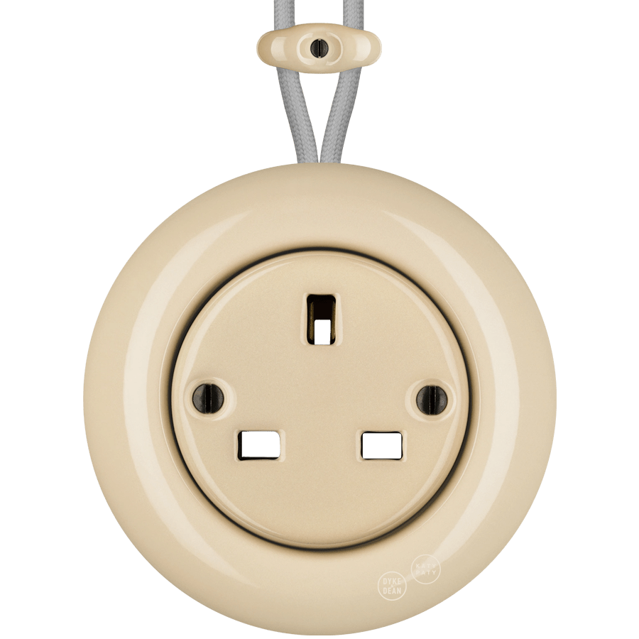 PORCELAIN KATY PATY COLONA ROUND SURFACE MOUNTED UK SOCKET SAND - DYKE ...