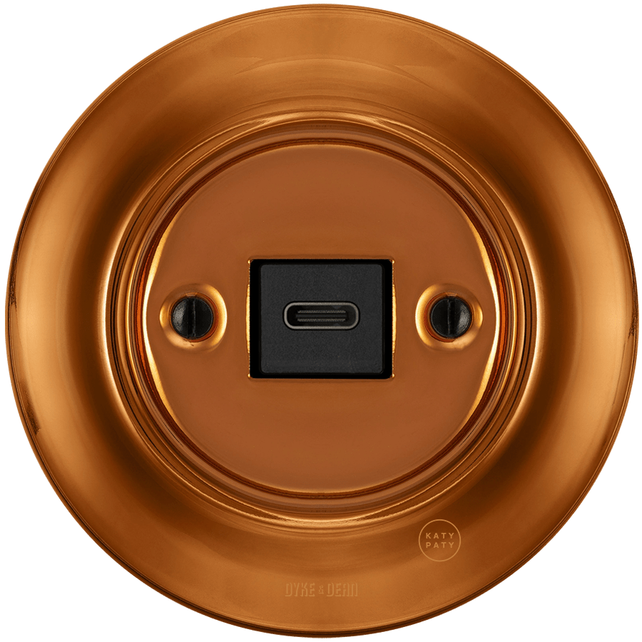 PORCELAIN WALL SOCKET BRONZE USB-C - DYKE & DEAN