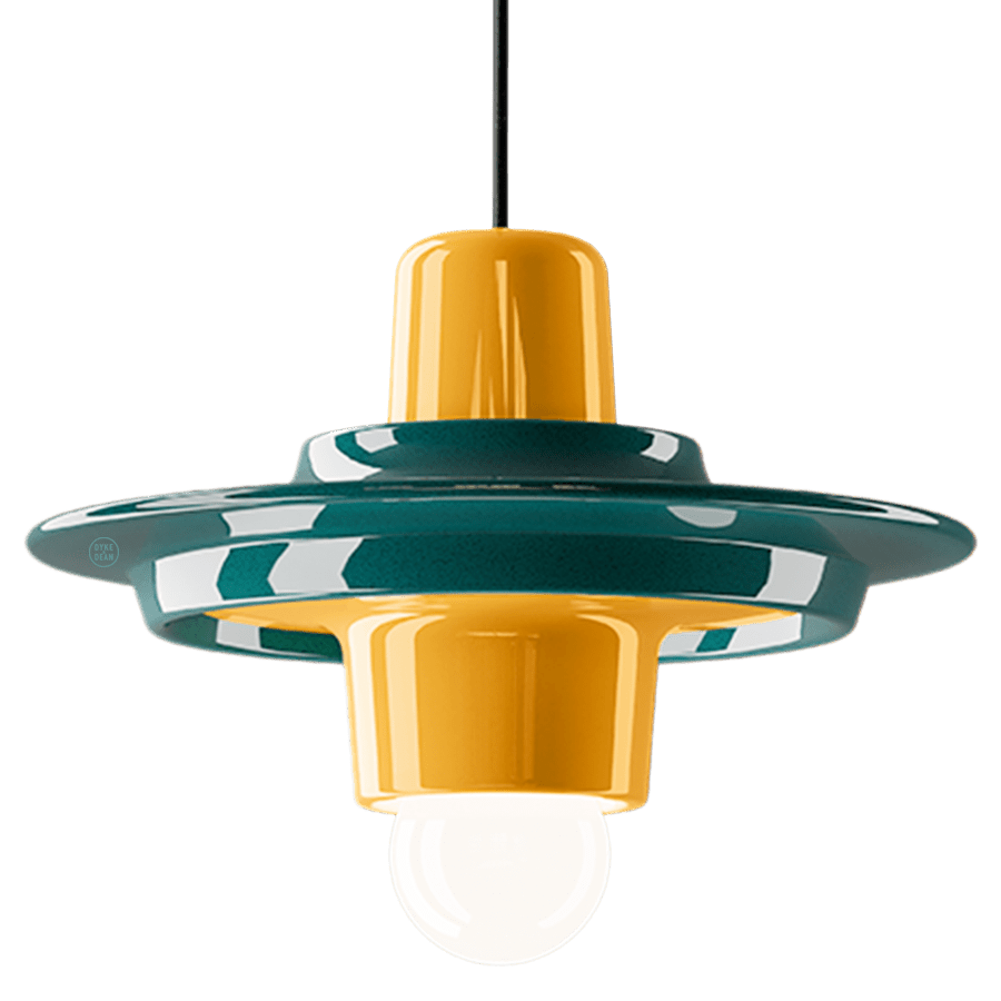 VIOLA CERAMIC PENDANT LIGHT YELLOW GREEN - DYKE & DEAN