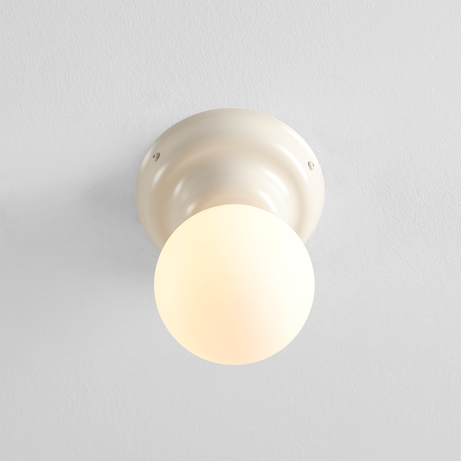 WAVE FIXED CEILING LAMP CREAM SMALL - DYKE & DEAN