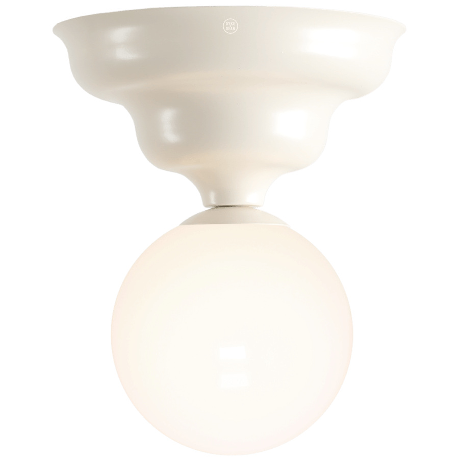 WAVE FIXED CEILING LAMP CREAM SMALL - DYKE & DEAN