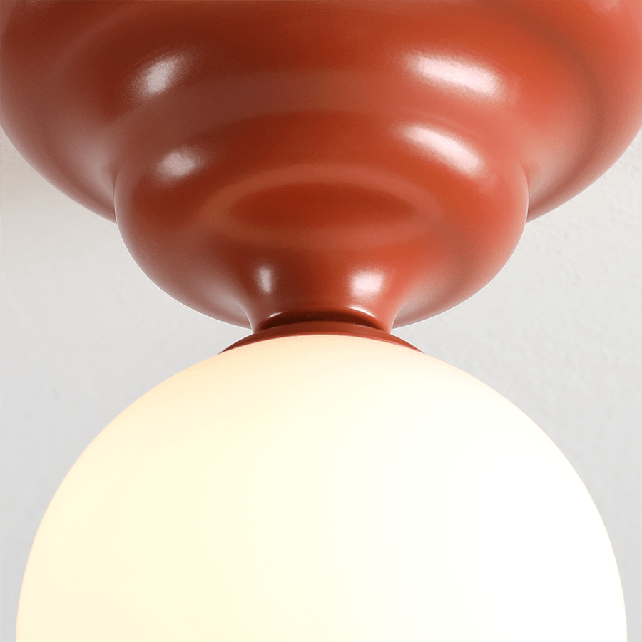 WAVE FIXED CEILING LAMP RED SMALL - DYKE & DEAN