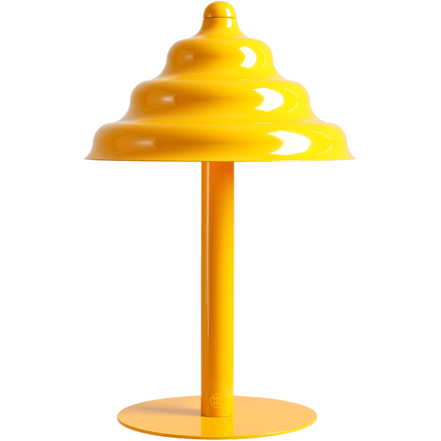 WAVE TABLE LAMP YELLOW - DYKE & DEAN