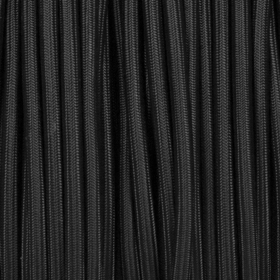 BLACK ROUND FABRIC CABLE - DYKE & DEAN
