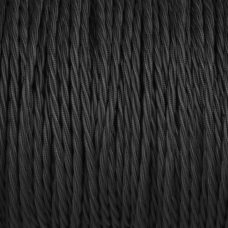BLACK TWISTED FABRIC CABLE - DYKE & DEAN