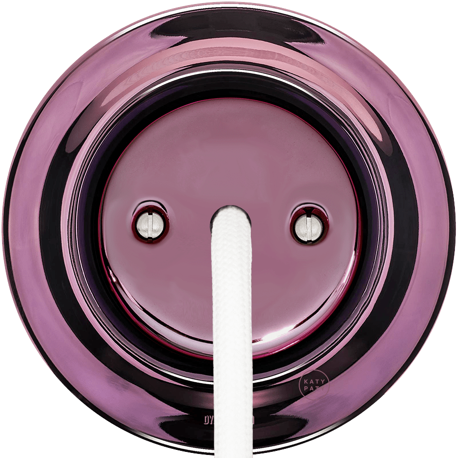 PORCELAIN WALL CABLE GLAND SOCKET PURPLE - DYKE & DEAN